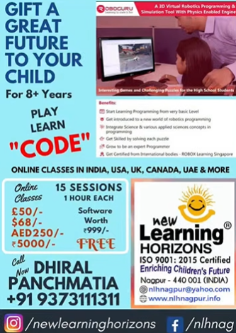 New Learning Horizons - Kids Coding Classes in Online
